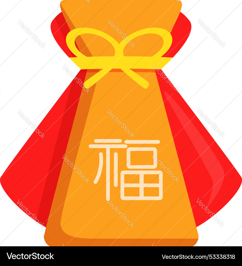Yellow money packet representing wealth Royalty Free Vector