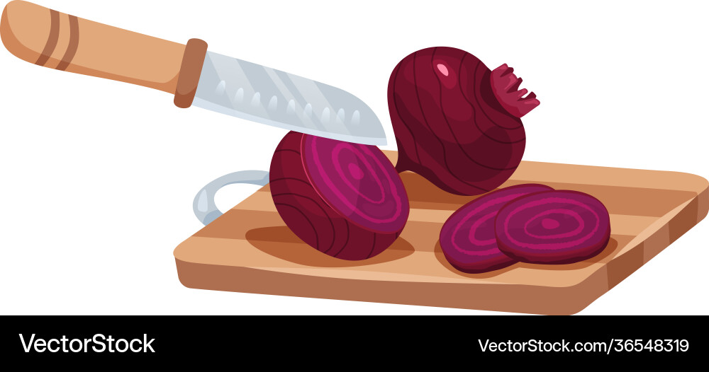 Beet root carving composition Royalty Free Vector Image
