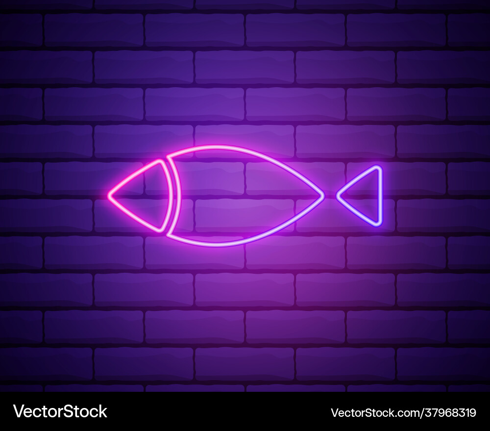 Christian fish outline icon elements religion Vector Image