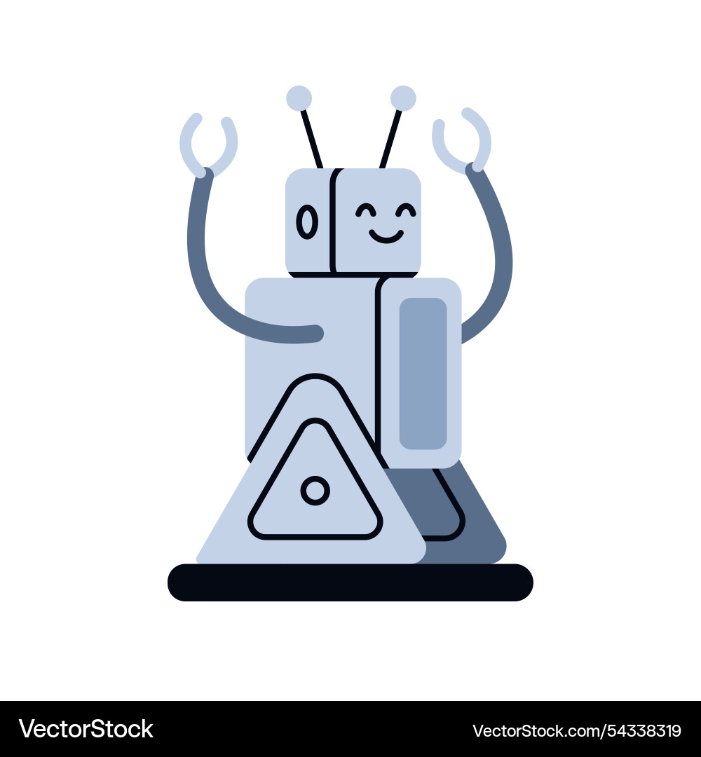 Cute robot character friendly robotic toy funny Vector Image