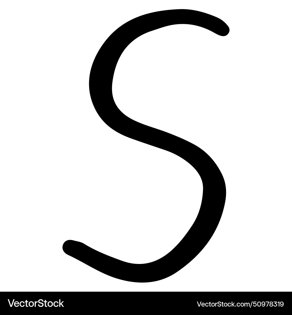 English alphabet s 5 Royalty Free Vector Image