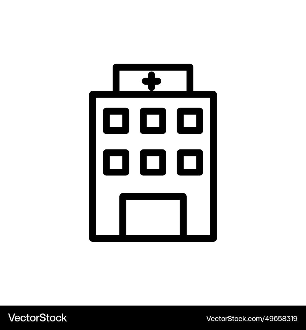 Hospital line icon logo image Royalty Free Vector Image