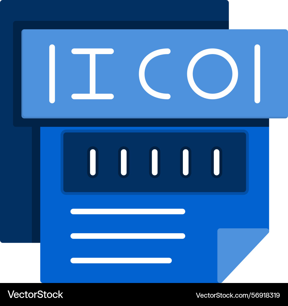Ico icon Royalty Free Vector Image - VectorStock