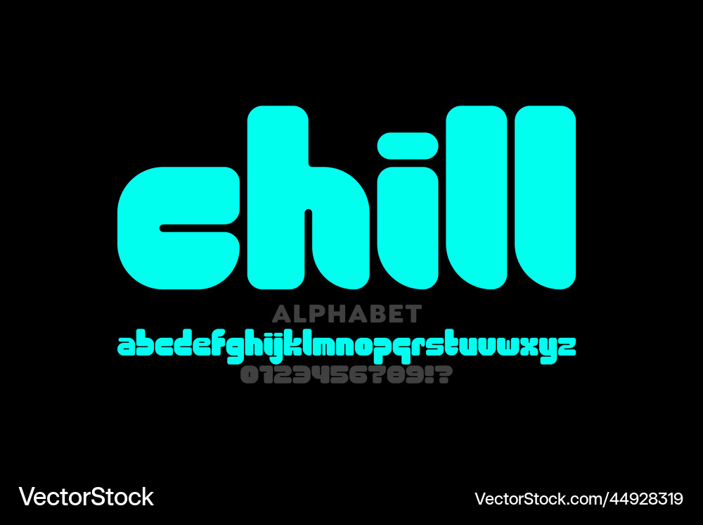 Modern lowercase style font design Royalty Free Vector Image