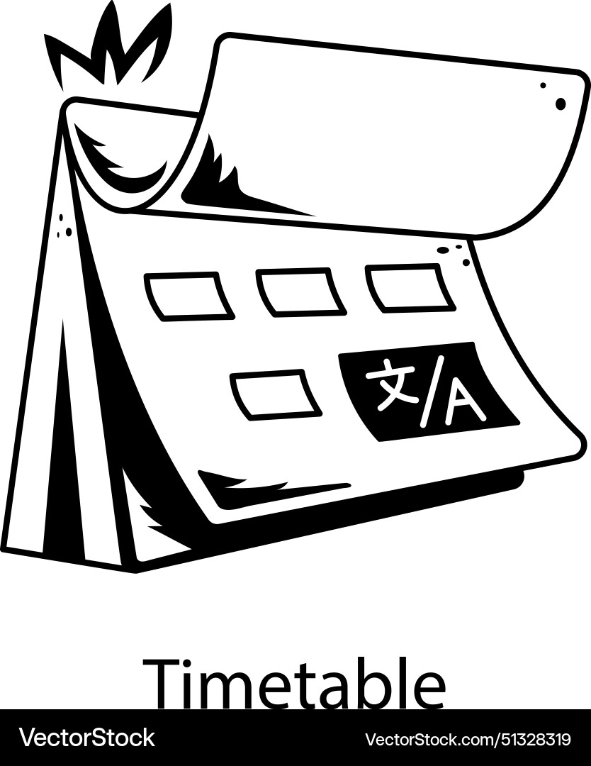 Timetable Royalty Free Vector Image - VectorStock