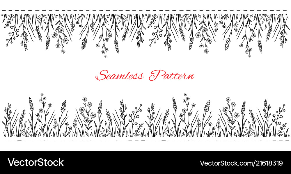 Wildflower Botanical Pattern Royalty Free Vector Image