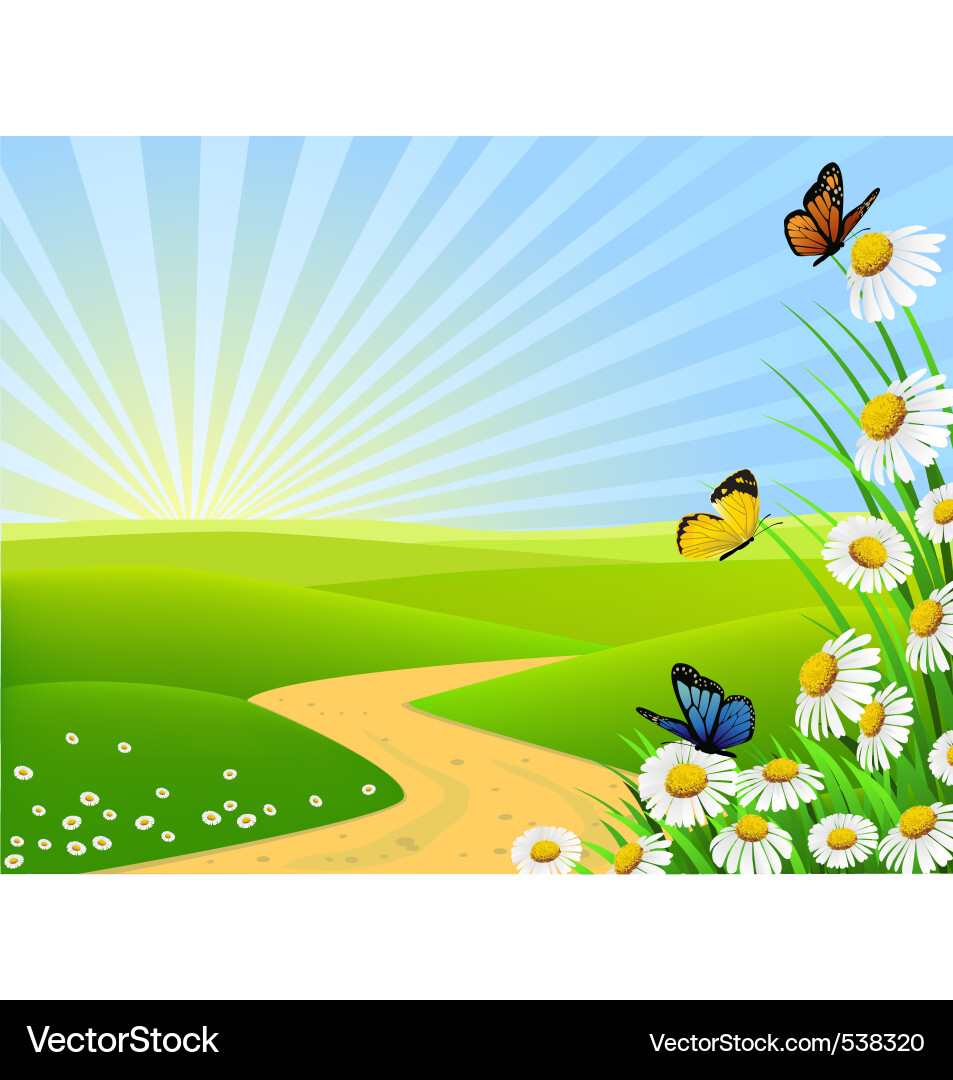Beautiful nature Royalty Free Vector Image - VectorStock