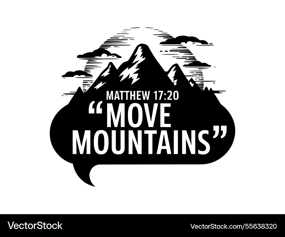 Christian bible verse typography faith based Vector Image