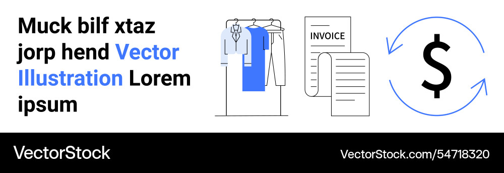 Clothing store inventory and invoice management Vector Image