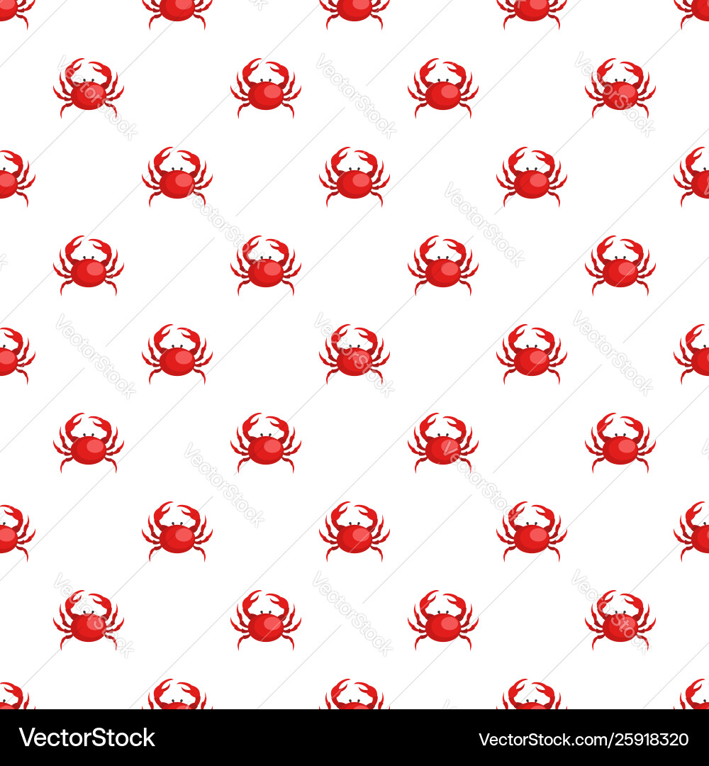 Crab pattern seamless Royalty Free Vector Image