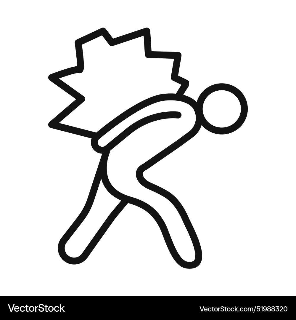 Heavy burden icon mark in filled style Royalty Free Vector