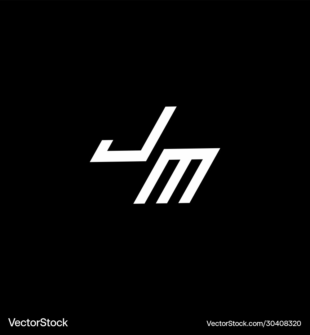 Jm logo monogram with up to down style modern Vector Image