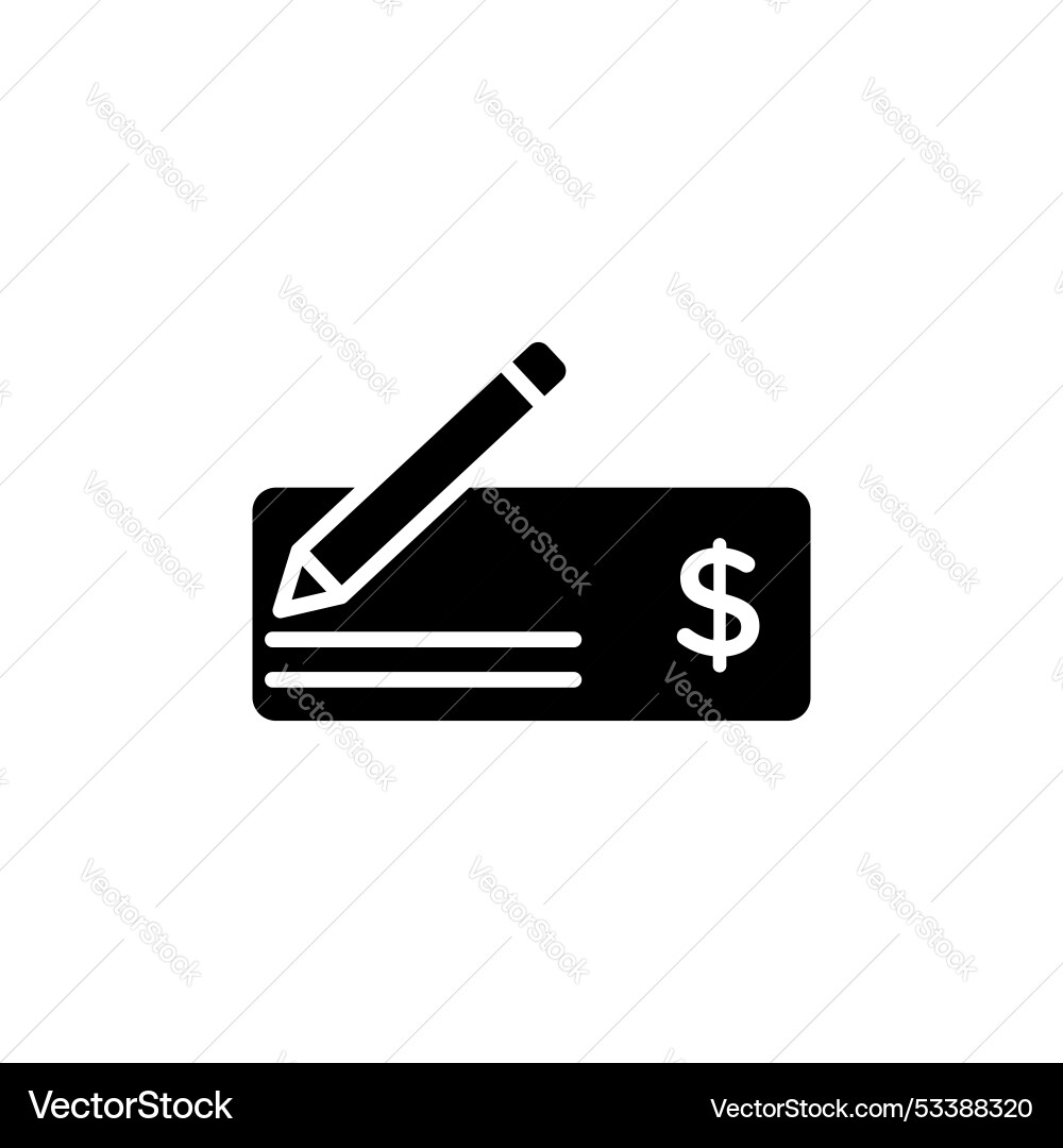 Money check icon setpayment pay paper cheque – Royalty-Free Vector ...