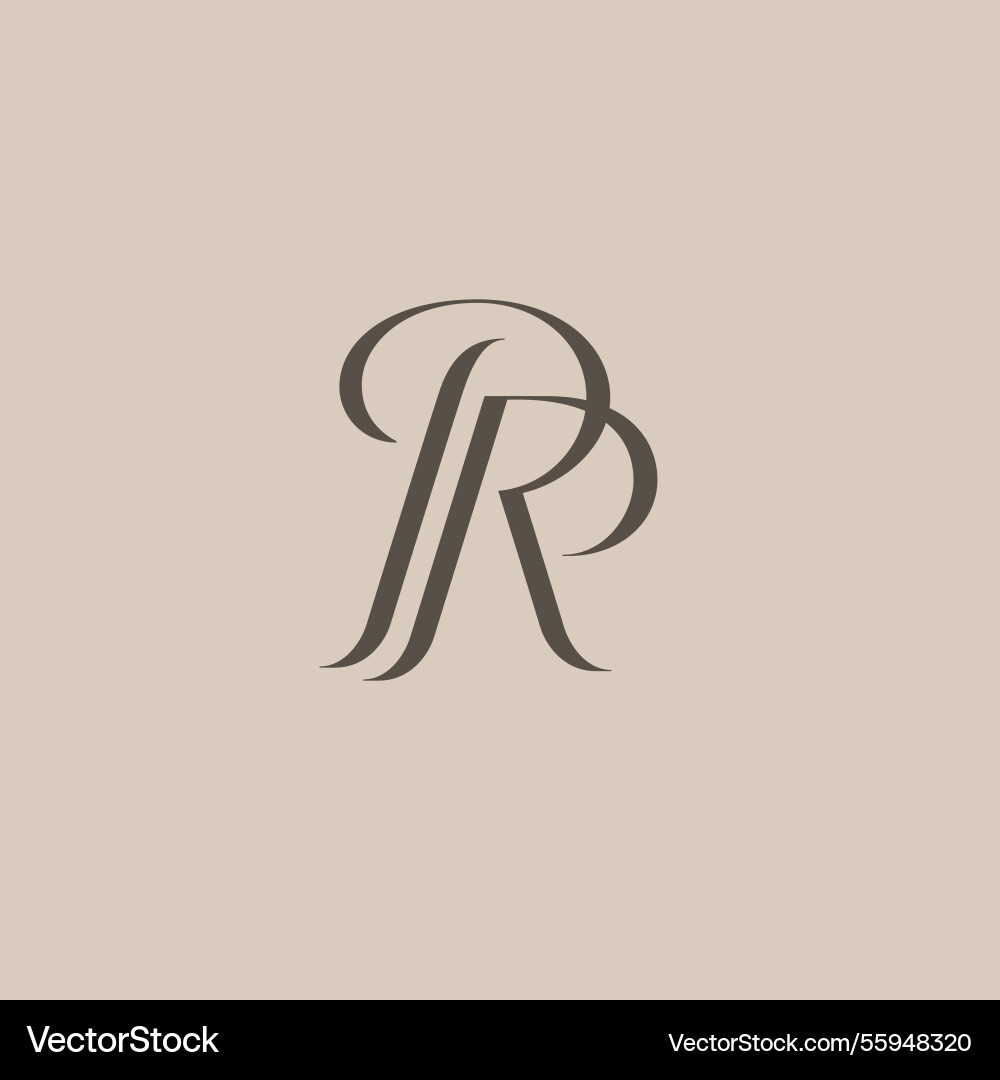 Monogram letters rp Royalty Free Vector Image - VectorStock
