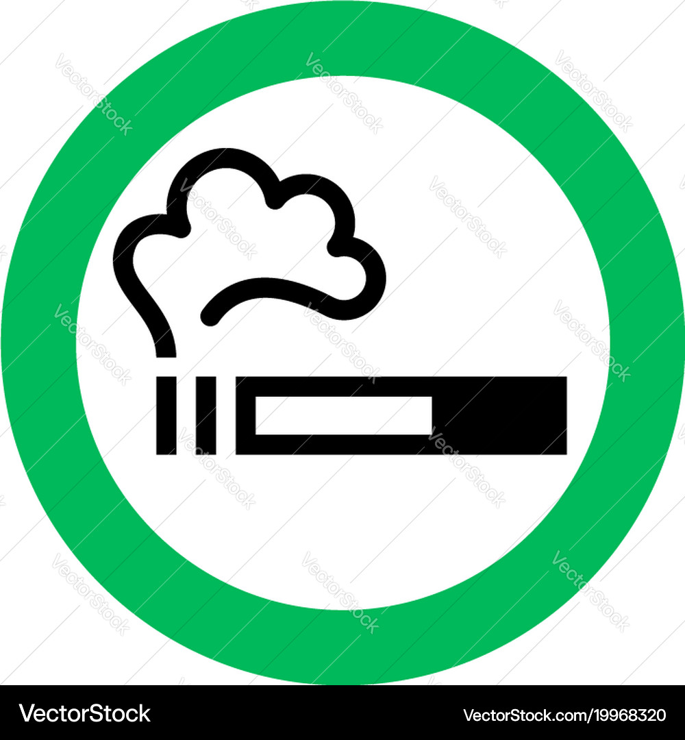 Raucherbereich Unterschrift Lizenzfreies Vektorbild