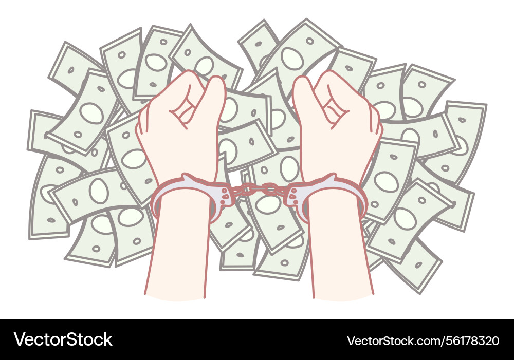 Representation of financial limitations Royalty Free Vector