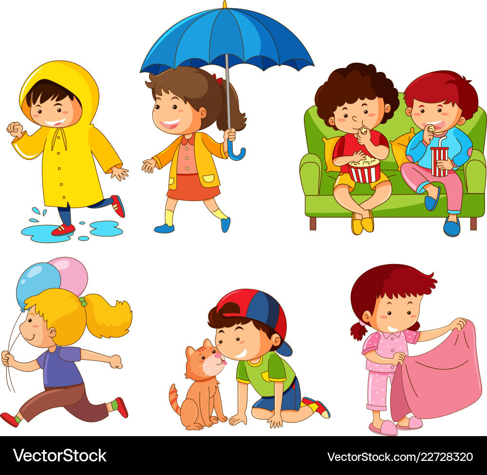 Set of children character Royalty Free Vector Image