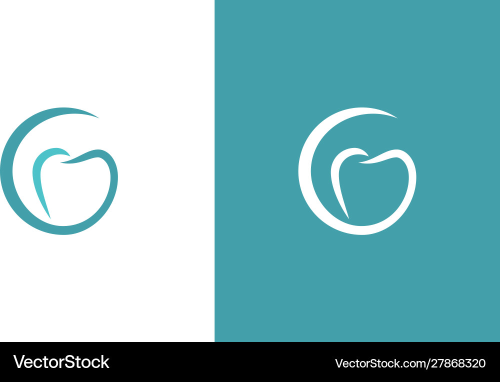 Tooth letter g logo Royalty Free Vector Image - VectorStock