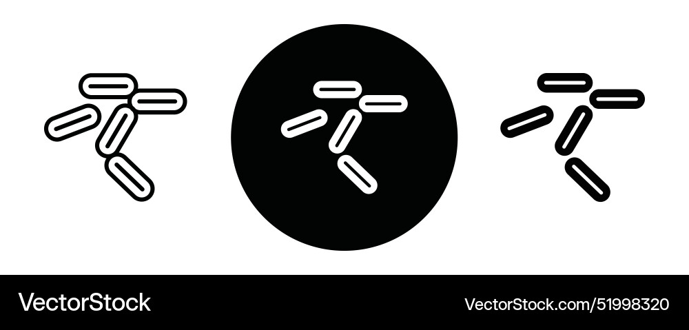 Yeast outline icon collection or set thin Vector Image