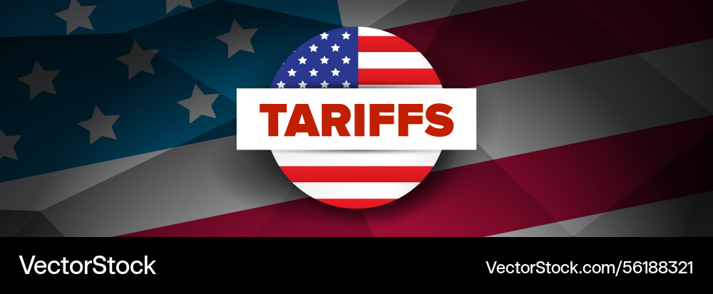 American tariffs and us government taxation Vector Image