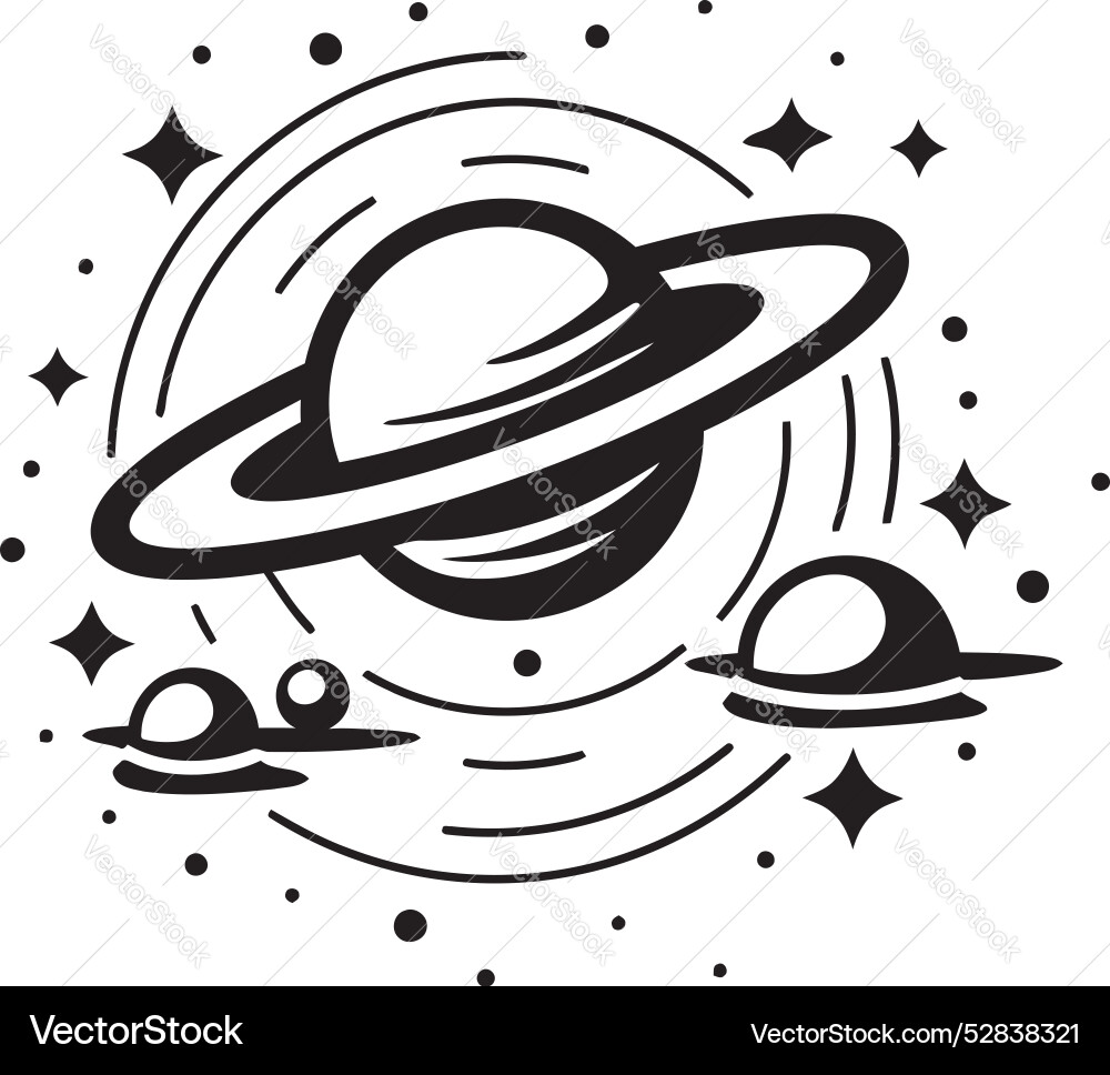 Astral seal emblematic space logo interstellar Vector Image