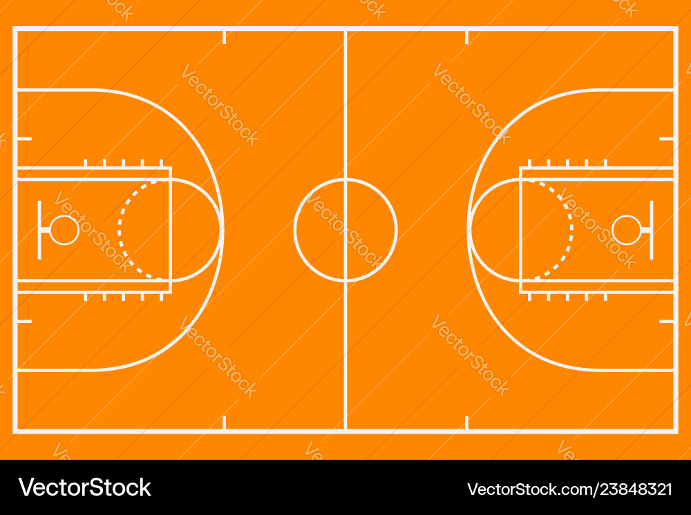Basketball court Royalty Free Vector Image - VectorStock