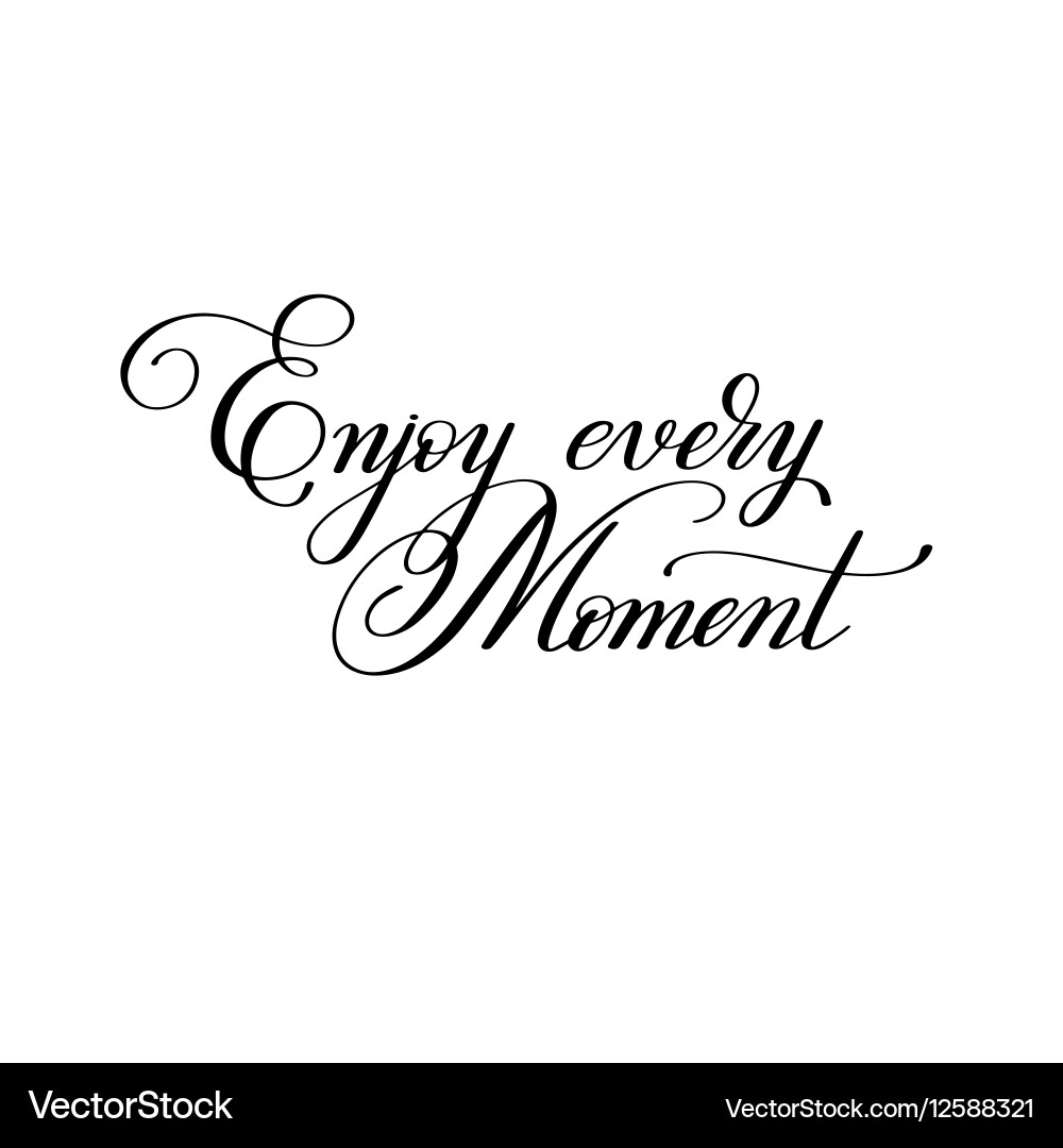 Black and white handwriting lettering inscription Vector Image