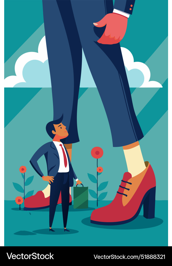 Corporate power imbalance Royalty Free Vector Image