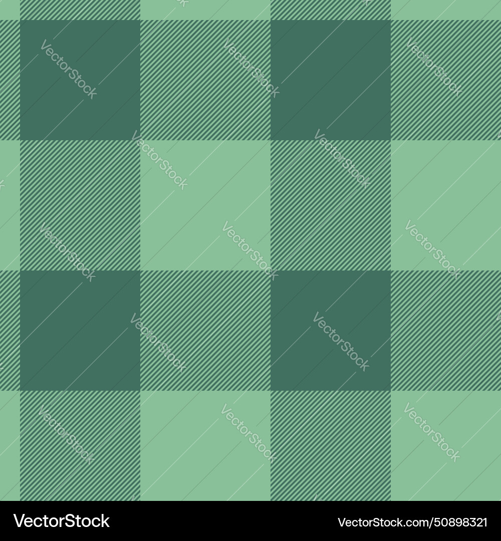 Plaid seamless pattern in green check fabric Vector Image
