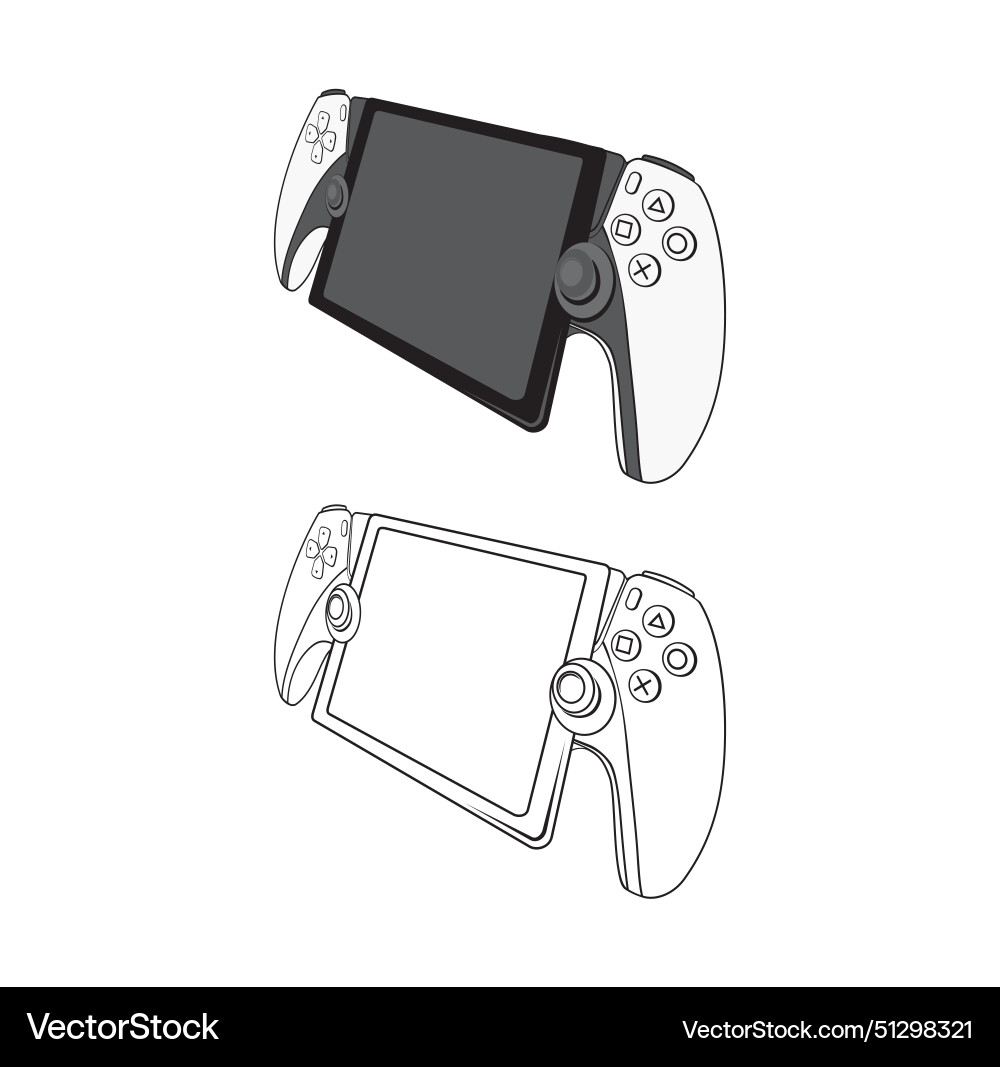 Playstation 5 portal game console design Vector Image