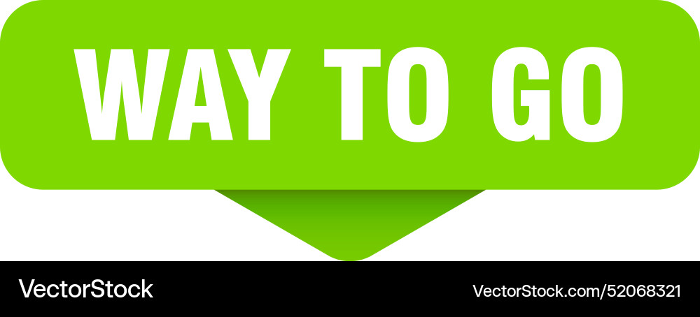 Weg Aufkleber Schild auf transparent zu gehen Vektorbild