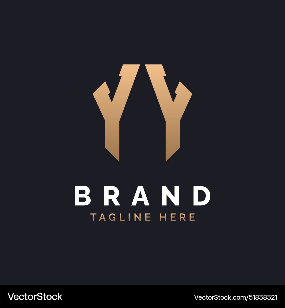 Yy logo design modern minimal elegant and luxury Vector Image