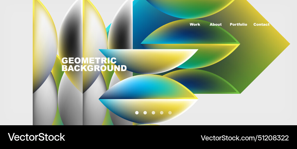 Abstract geometric shapes web design page Vector Image
