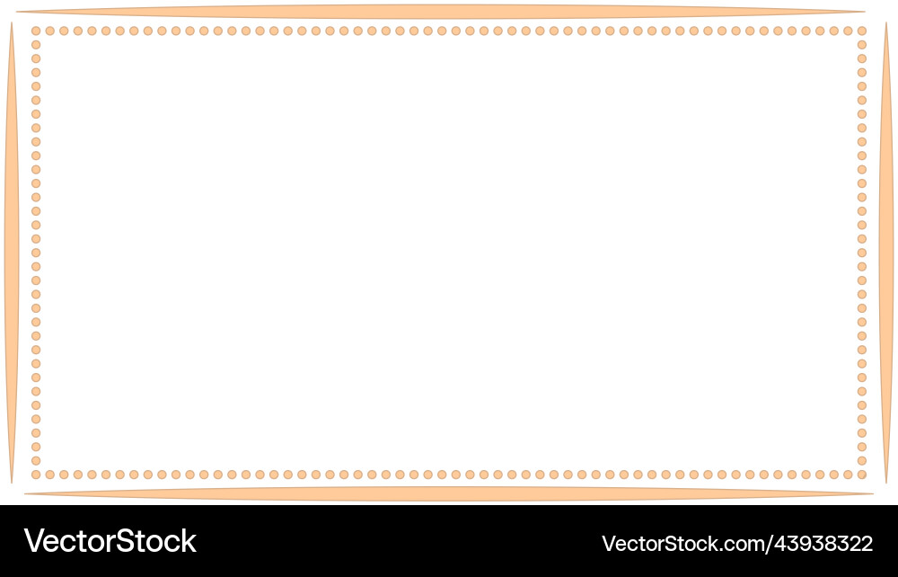 Congratulatory text box frame with dotted lines Vector Image