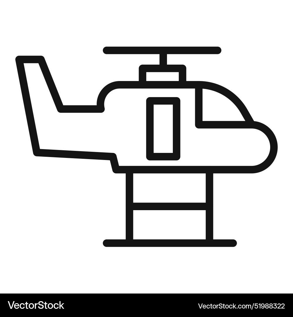 Helicopter icon mark in filled style Royalty Free Vector