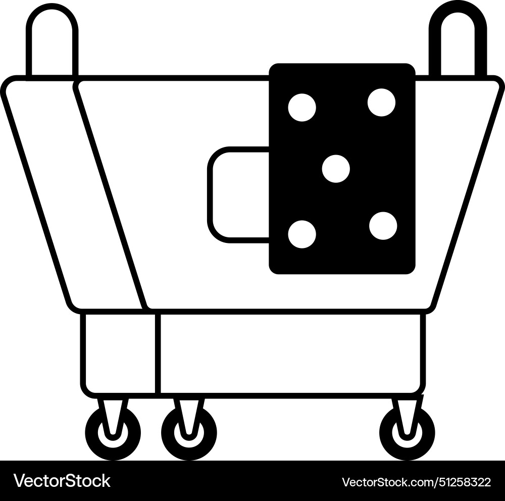 Laundry trolley Royalty Free Vector Image - VectorStock