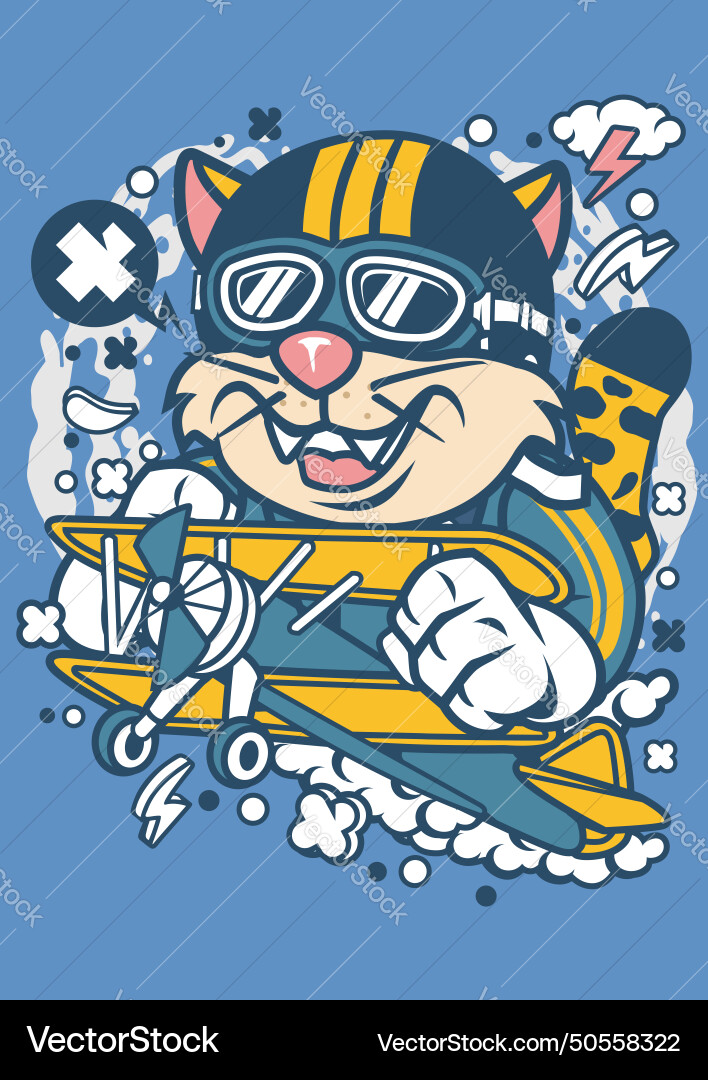 Leopard pilot Royalty Free Vector Image - VectorStock