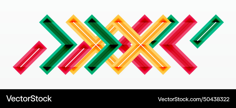 Minimal geometric background cross line design Vector Image