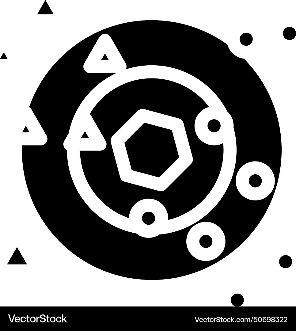 Nearest neighbors knn algorithm glyph icon Vector Image