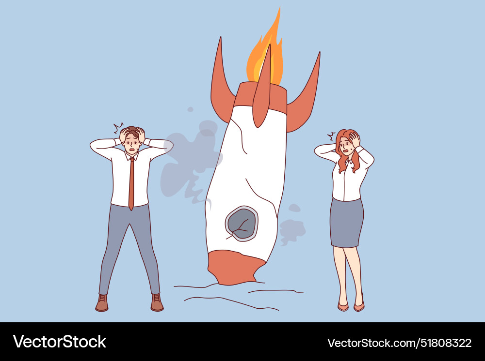 Rocket crash and failure of space startup launched