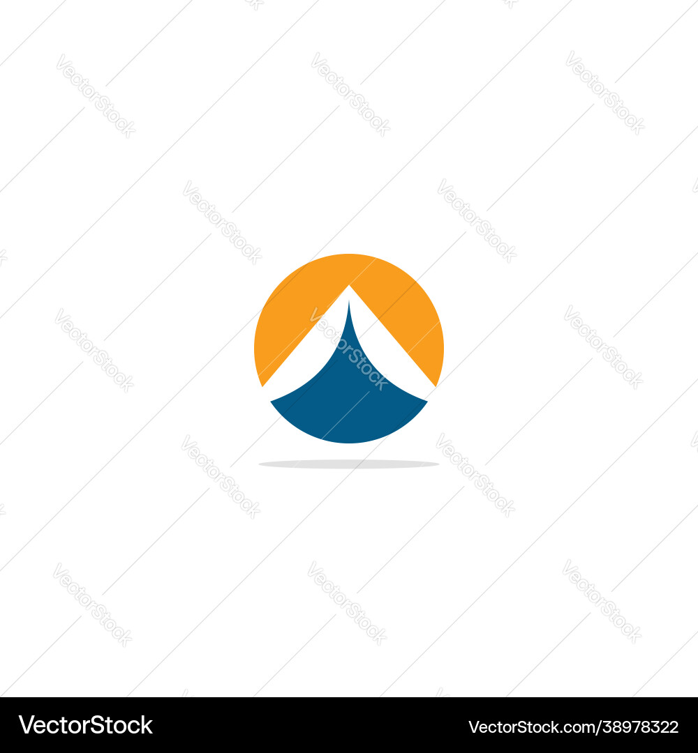Round triangle abstract company logo Royalty Free Vector