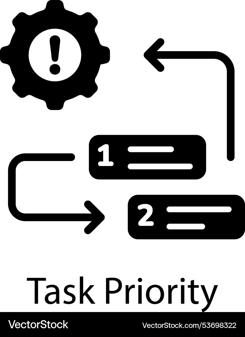 Task priority Royalty Free Vector Image - VectorStock