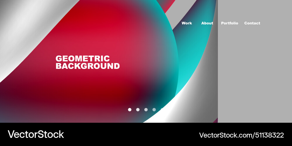 Vibrant geometric background with red blue and Vector Image