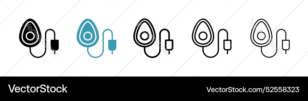 Anesthesia icon set on white background Royalty Free Vector