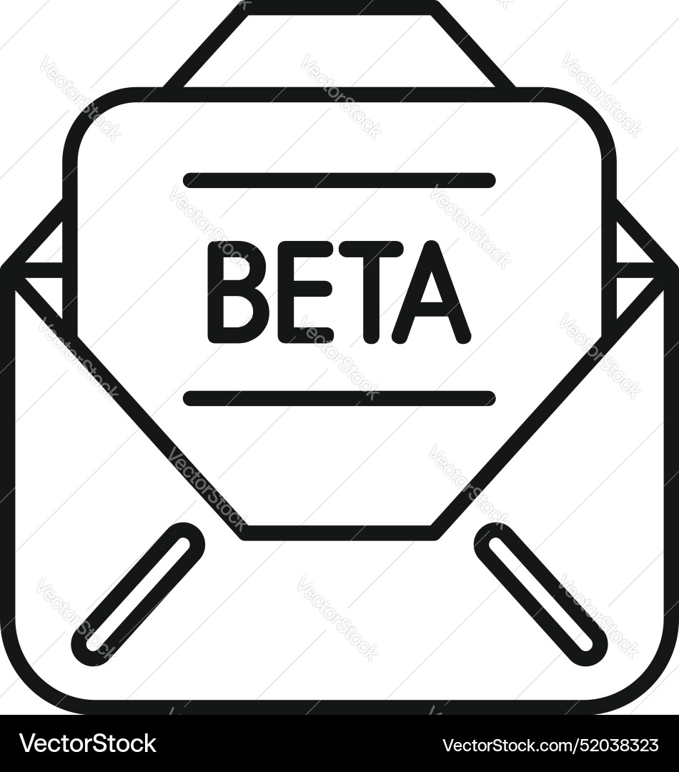 Beta version access email marketing campaign icon Vector Image