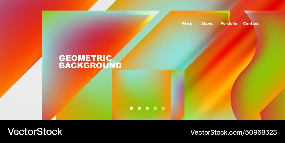 Colorful gradients with abstract geometric shapes Vector Image