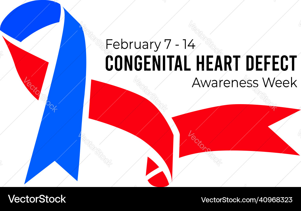 Congenital heart defect awareness week Royalty Free Vector