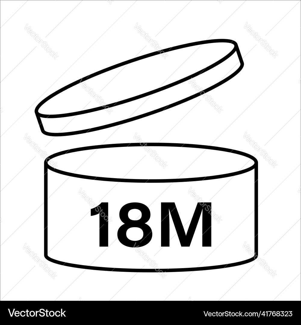 Cosmetic Opening Period Mark Royalty Free Vector Image