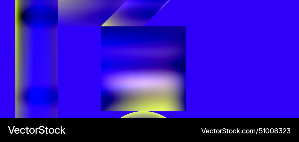 Electric blue font on purple triangle with yellow Vector Image