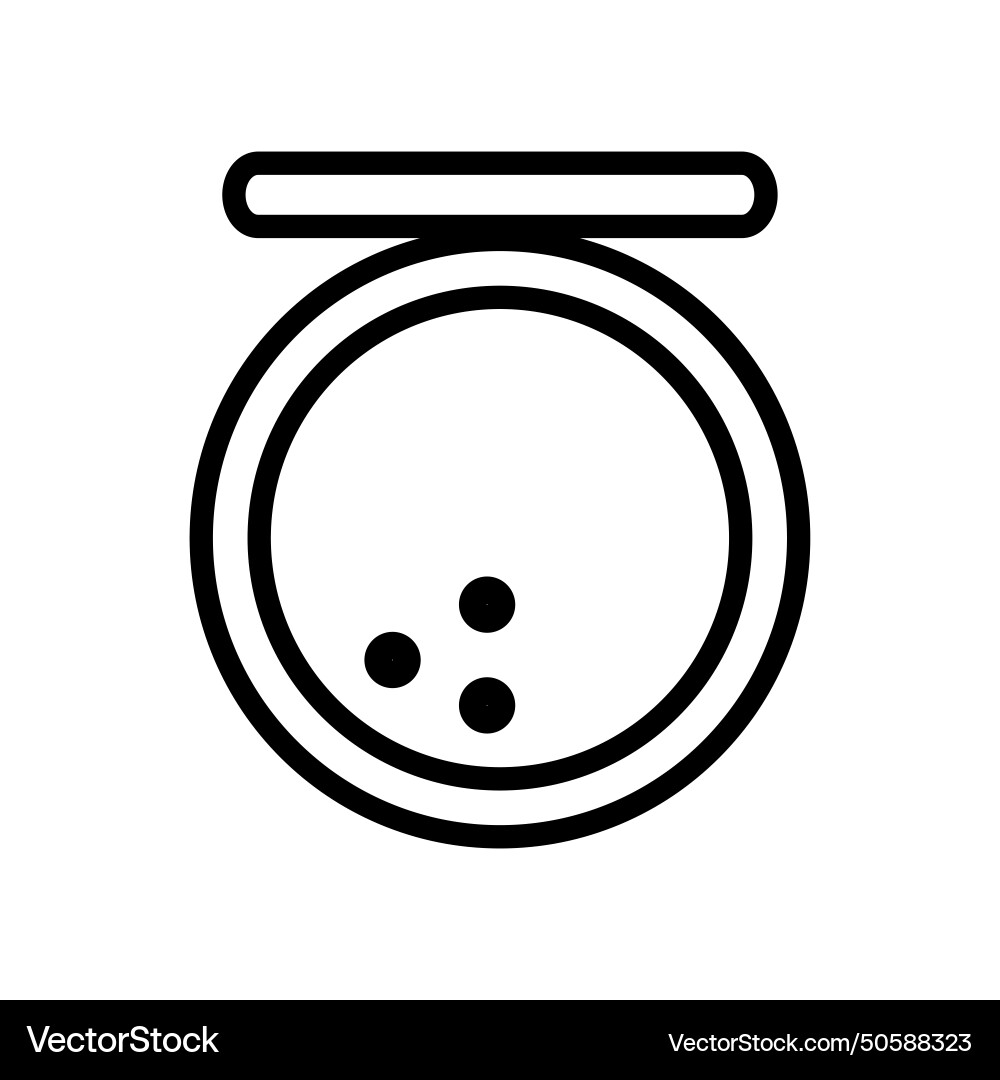 Makeup powder icon isolated on white background Vector Image